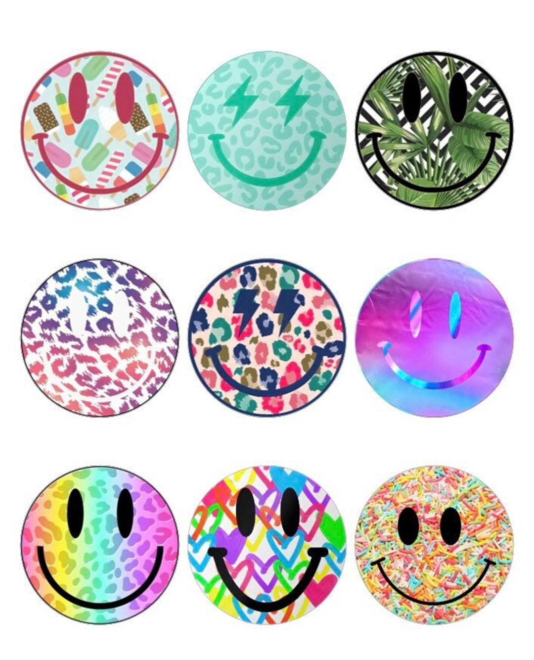 Smiley Face Cardstock Cutouts for Freshies - Etsy UK