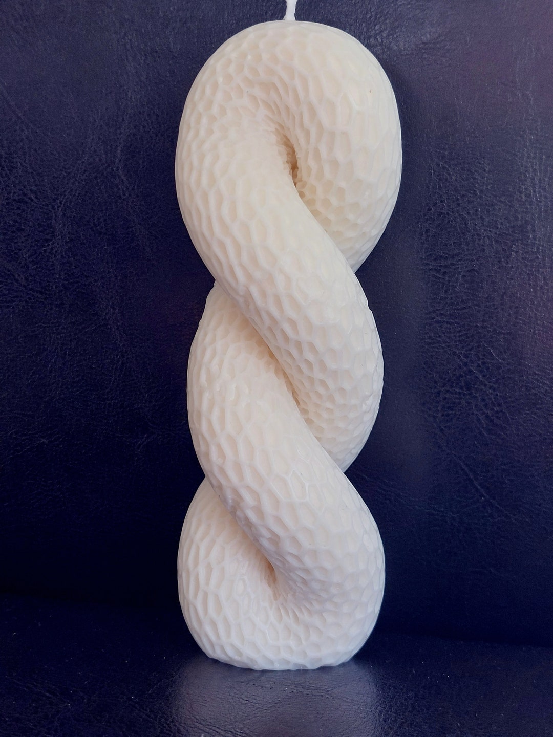 Knot Pillar Candle/geometric Abstract Candle/twisted Knitted Candle ...