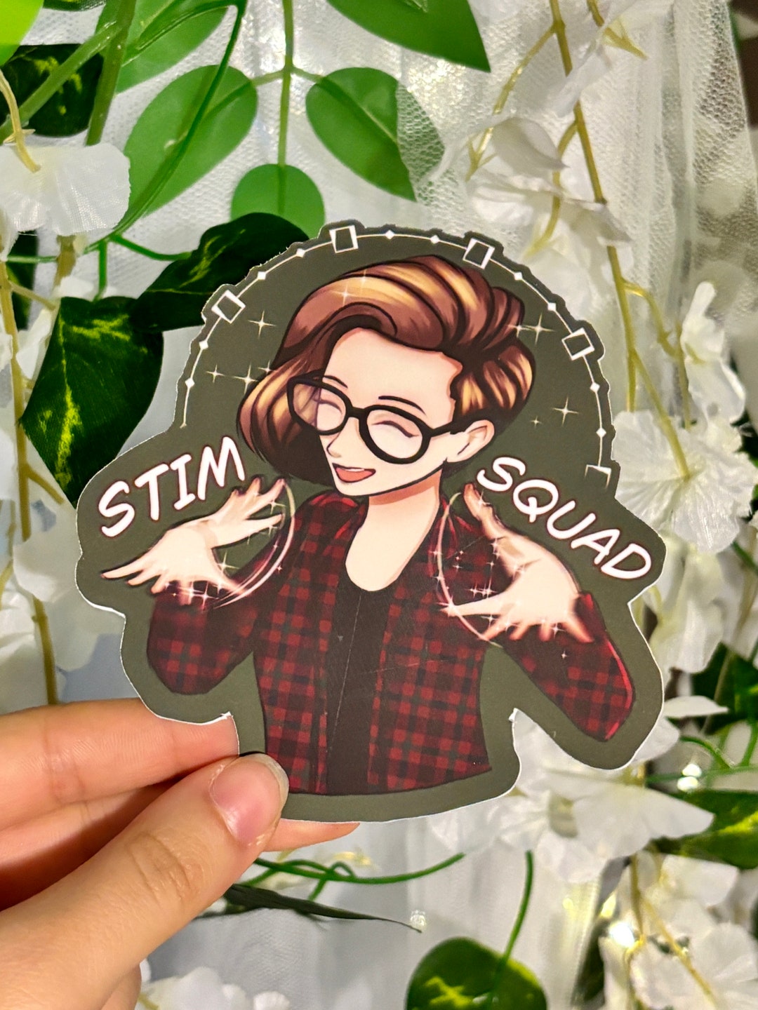 Stim Squad Sticker - 4in Vinyl Decal - Anime Aesthetic Funny Meme for ...