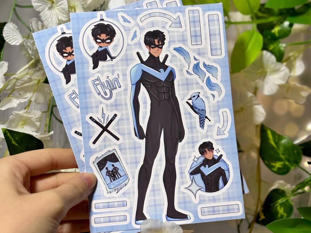 Blue Bird Comics Sticker Sheet - Batboy Inspired Stickers for Notes - Etsy