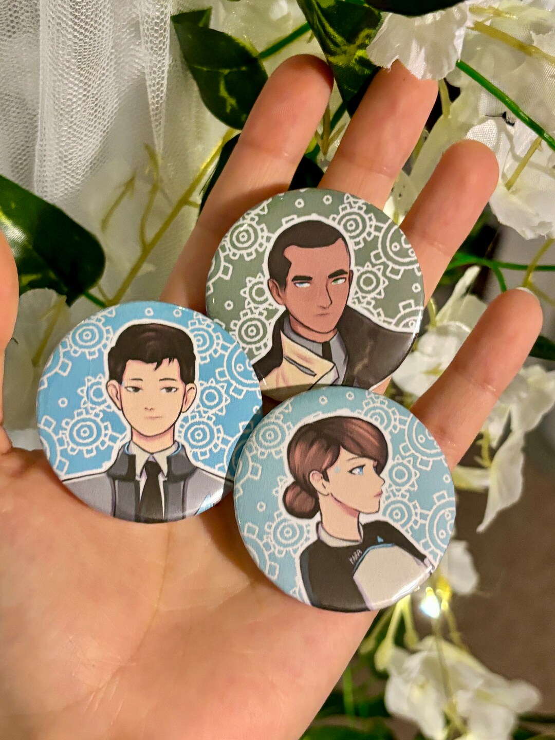 Detroit: Become Human | Connor, Kara, and Markus Pins - Cute DBH Fan ...