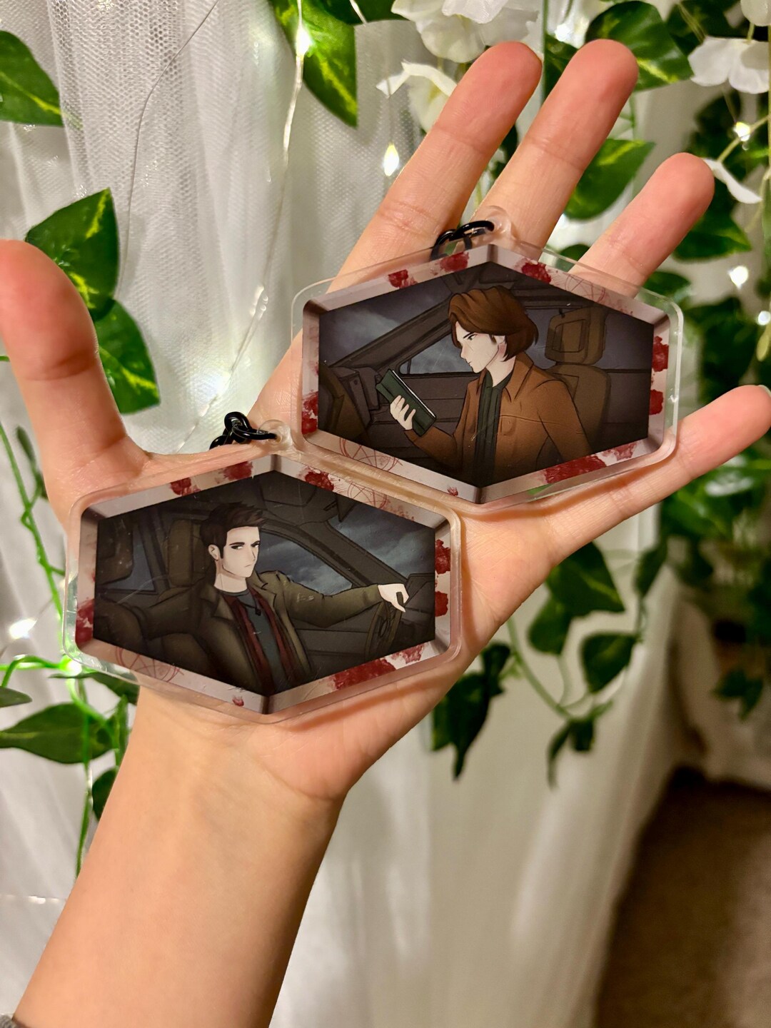 Supernatural Dean and Sam Winchester Double Sided Baby Impala Charm ...