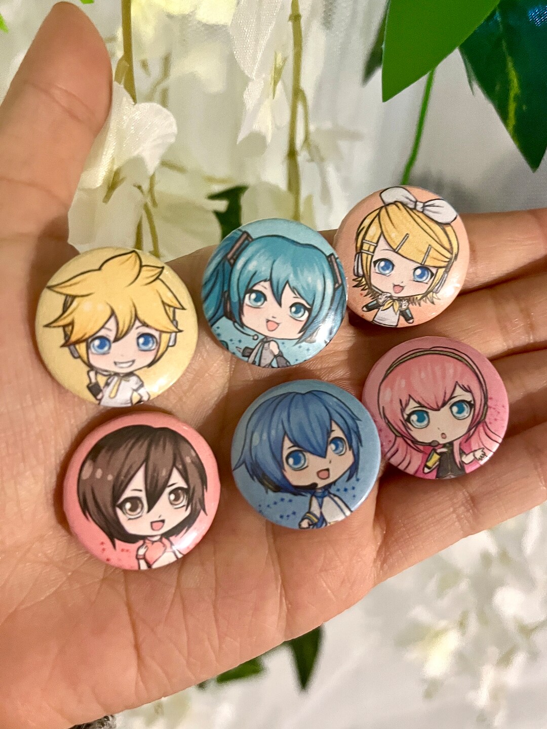Vocaloid Hatsune Miku Mini Ita Bag Filler Button Pins Set - Cute Chibi ...