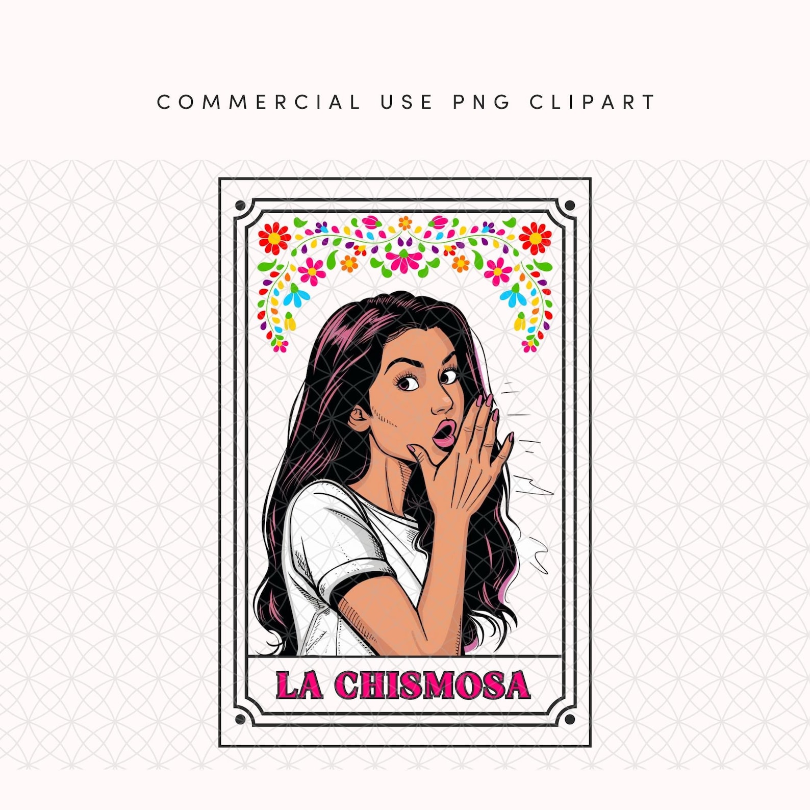 La Chismosa Latina Tarot Card Clip Art: Funny Mystical PNG (digital ...