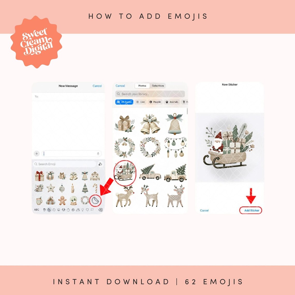 Ios18 Emojis Digital Stickers for iPhone Cute Emoji Designs Instant ...