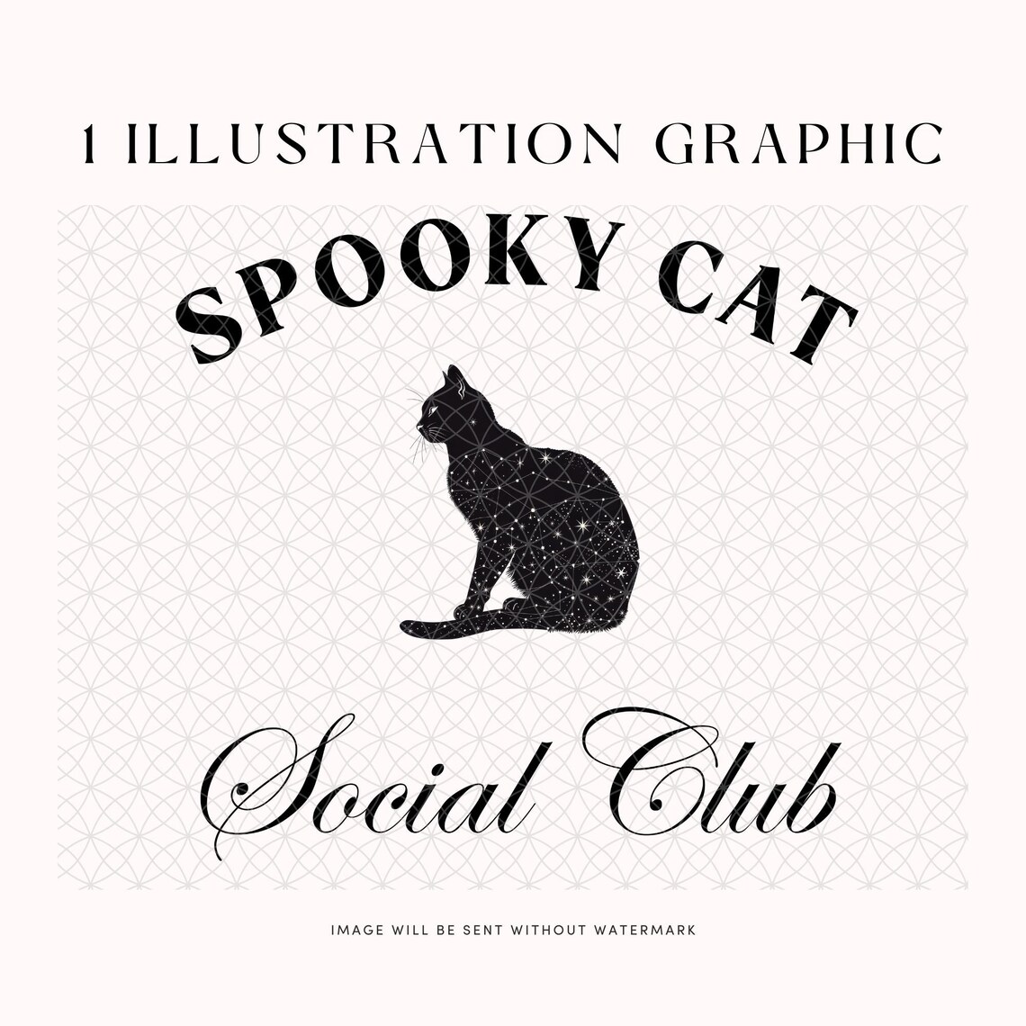 Spooky Cat Social Club PNG Clip Art: Halloween Digital Decoration ...