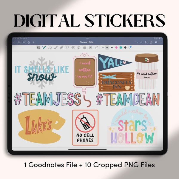 Gilmore Girl Digital Stickers - Etsy
