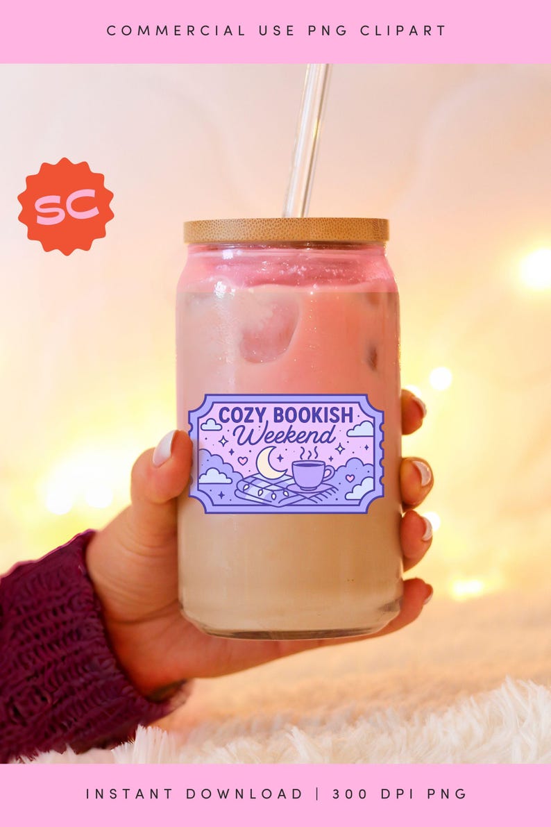 Cozy Bookish Weekend Ticket PNG Clipart | Dreamy Purple Pink Winter ...