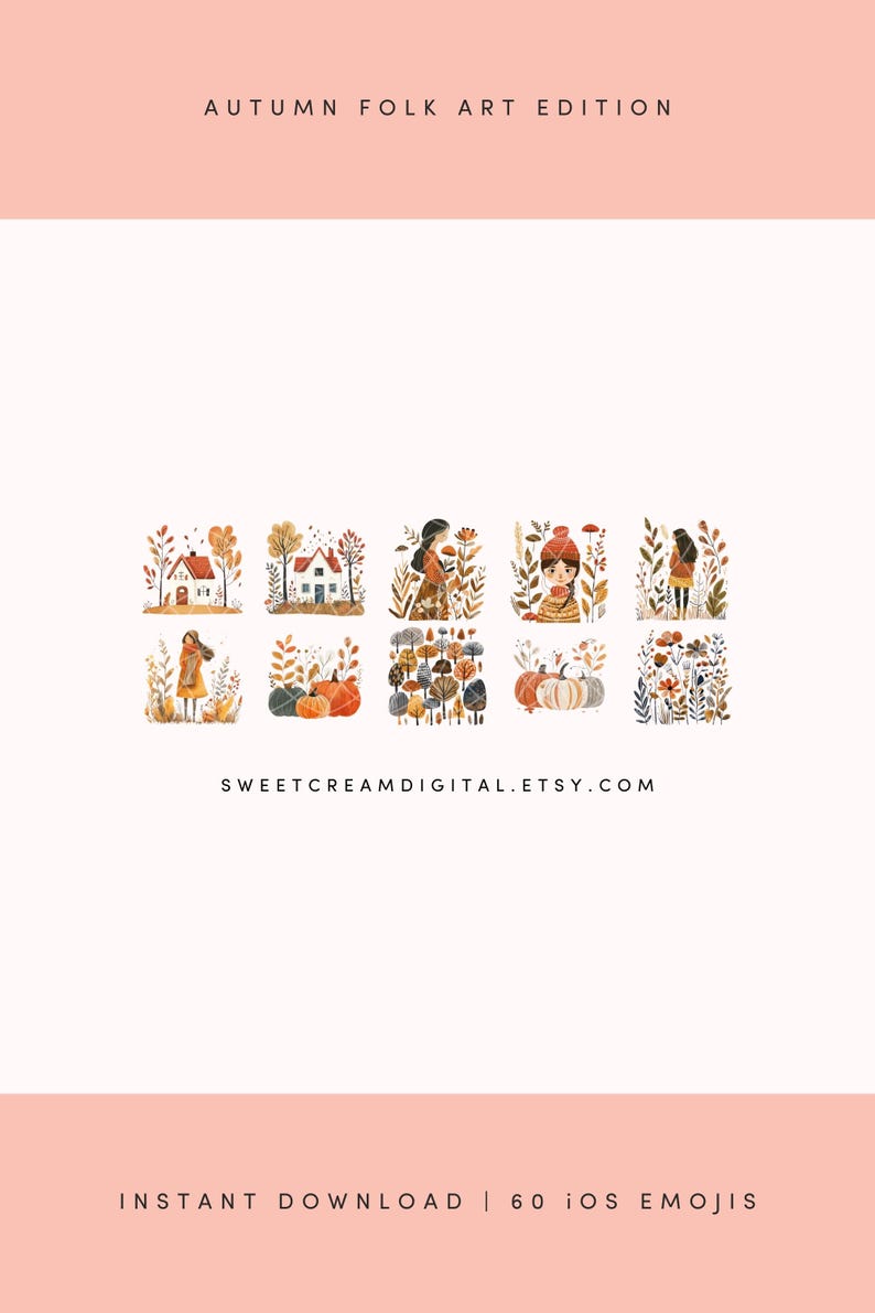 Ios18 Emoji Fall Aesthetic Digital Stickers Cute Ios Emojis Instant ...