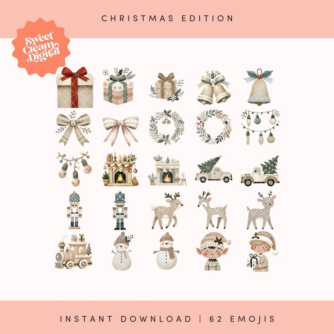 Ios18 Emojis Digital Stickers for iPhone Cute Emoji Designs Instant ...