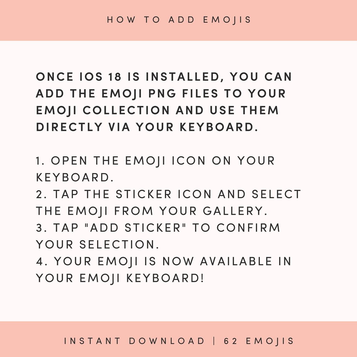 Ios18 Emojis Digital Stickers for iPhone Cute Emoji Designs Instant ...