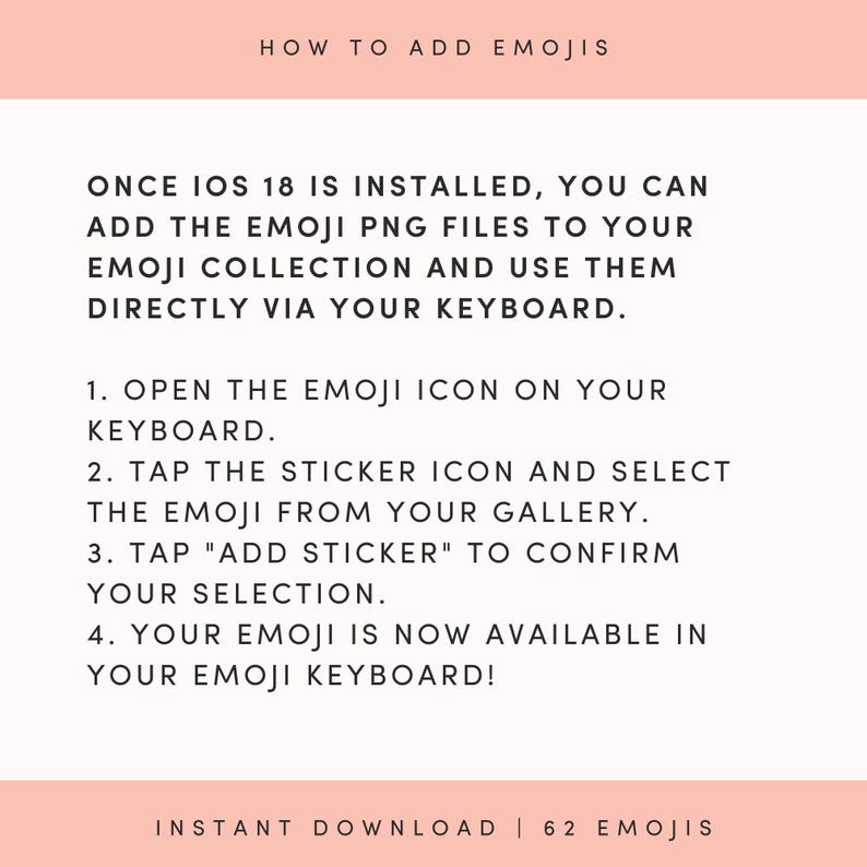 Ios18 Emojis Digital Stickers for iPhone Cute Emoji Designs Instant ...
