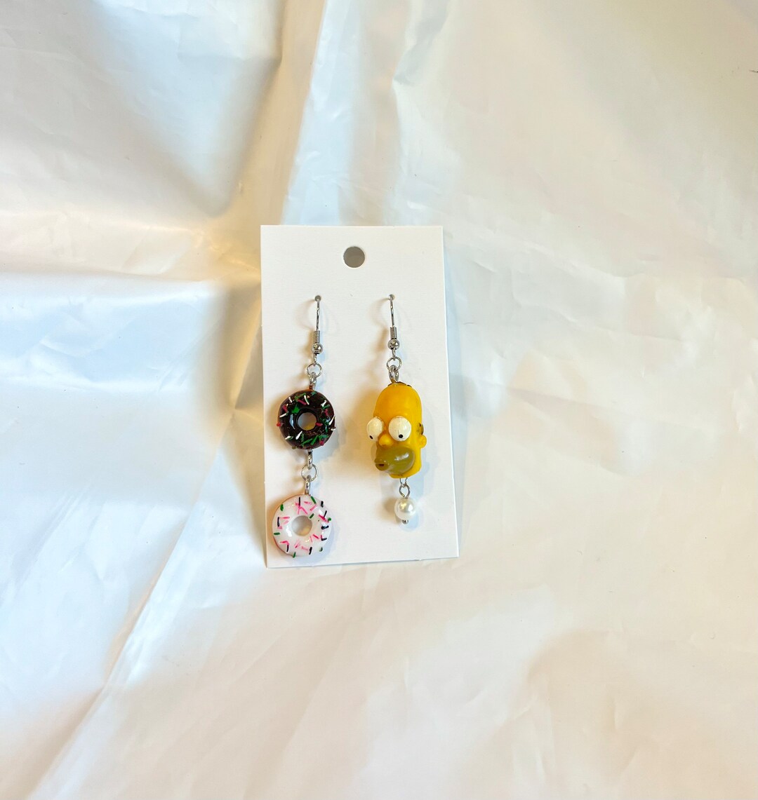 Doh Simpsons Repurposed Earrings Hook Nostalgia - Etsy