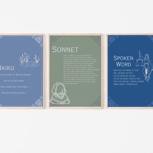 Poetry Genre Posters, Types of Poetry, English Classroom Décor, Library ...