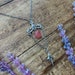 Whimsigoth Style Tiered Cherry Quartz Crystal Beaded Necklace in Silver ...