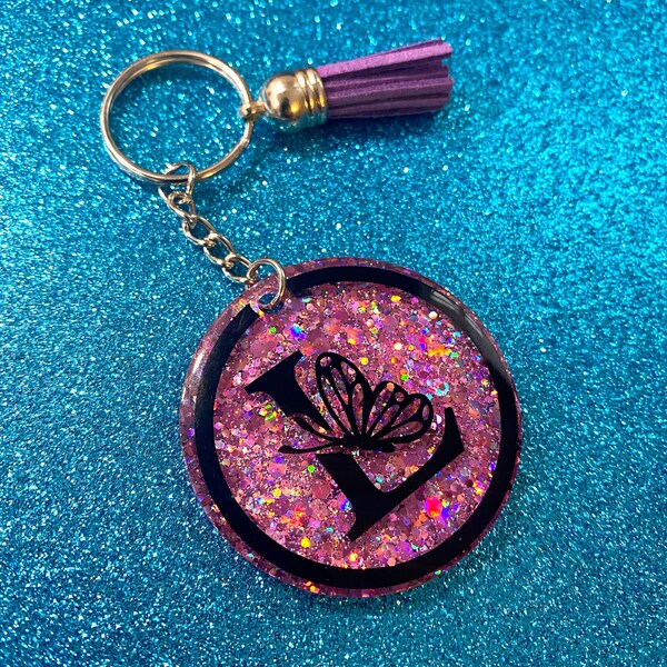 Monogram Keychain - Etsy