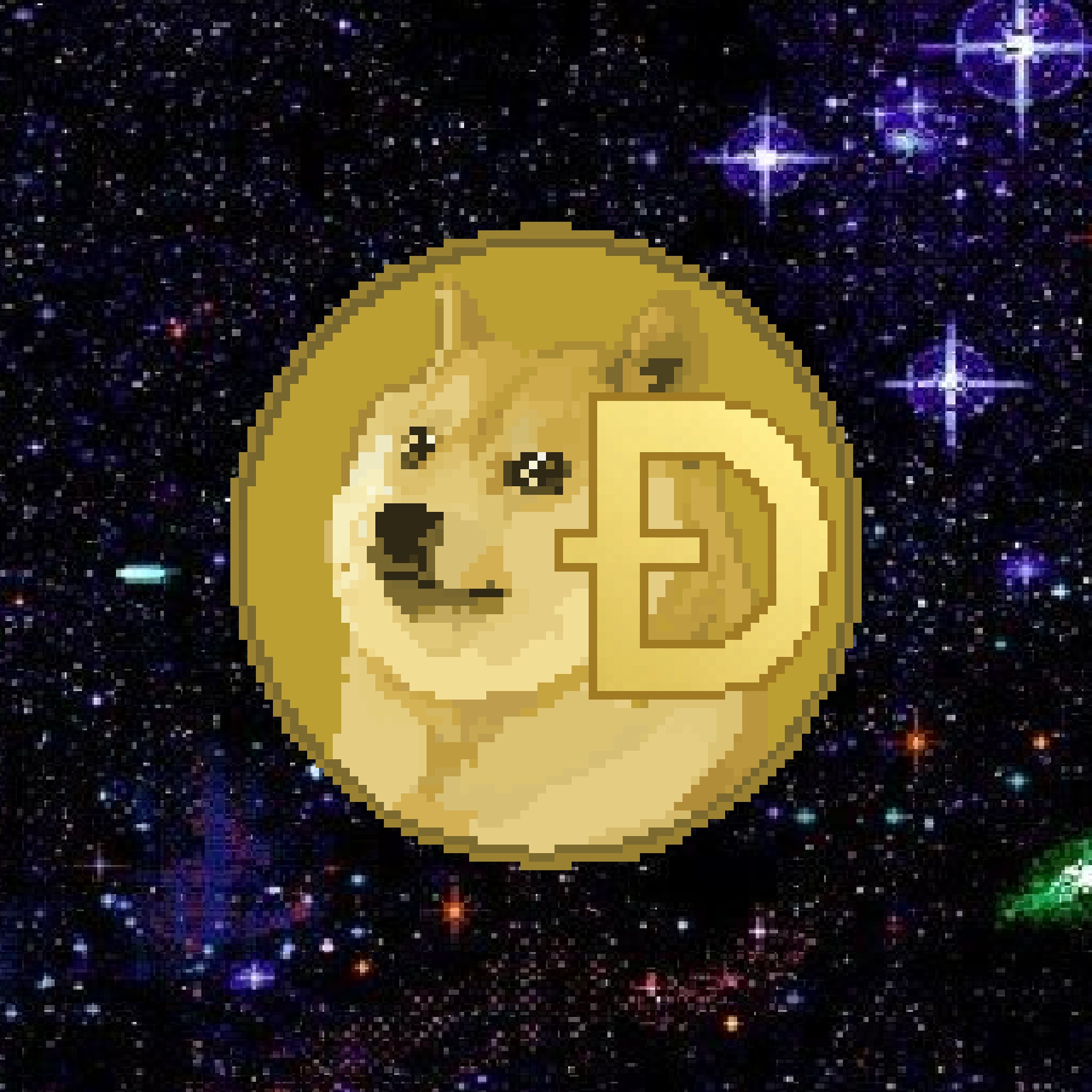 Doge Coin - 8bit Pixel Sticker - Digital Download - Etsy