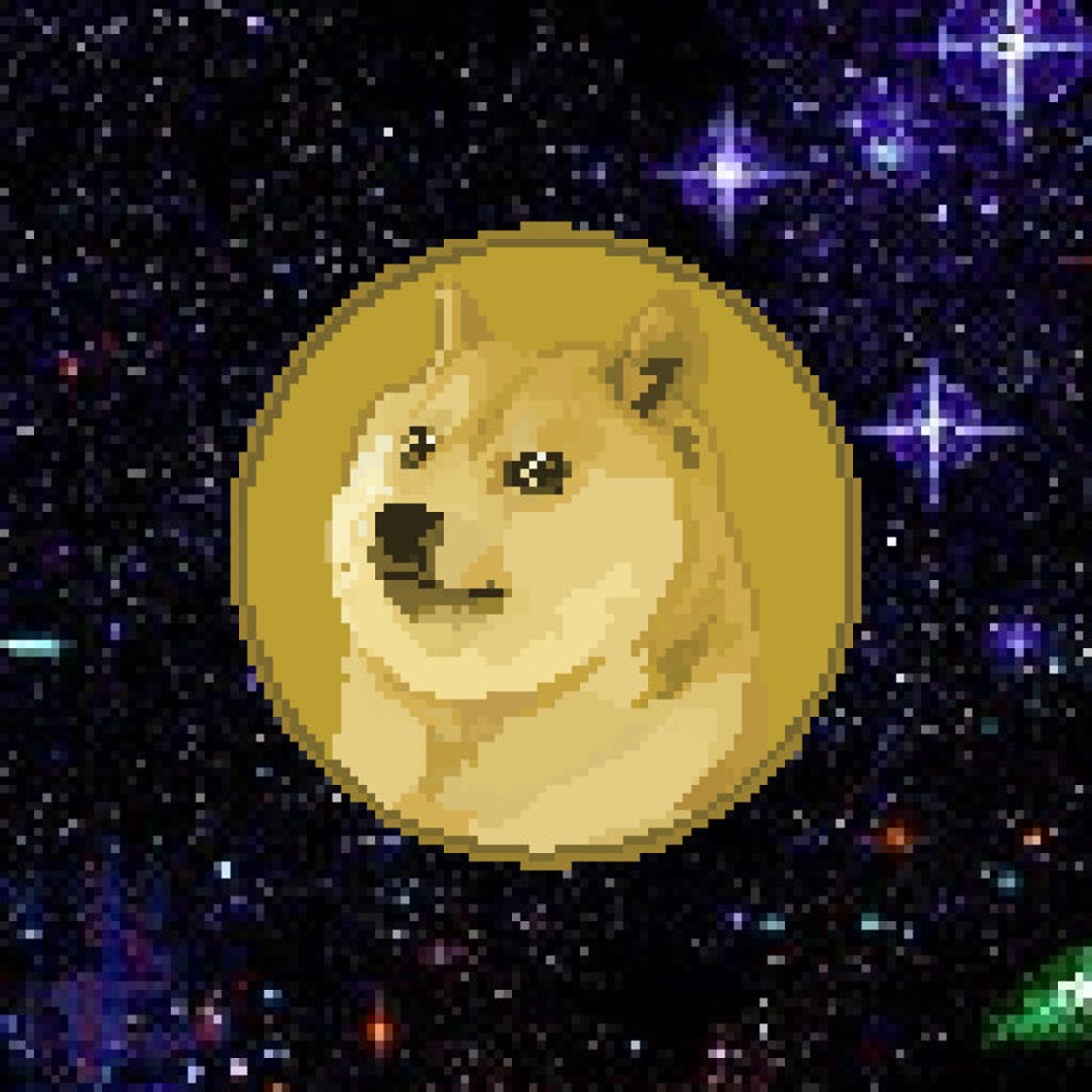 Doge Coin 8bit Pixel Sticker Digital Download - Etsy