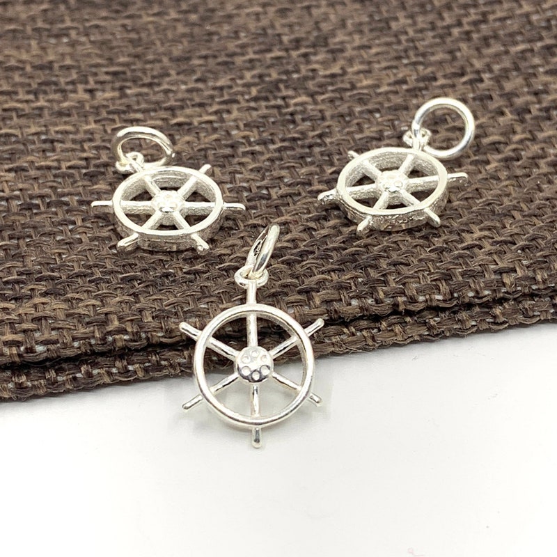 Ship Wheel Charm - Etsy