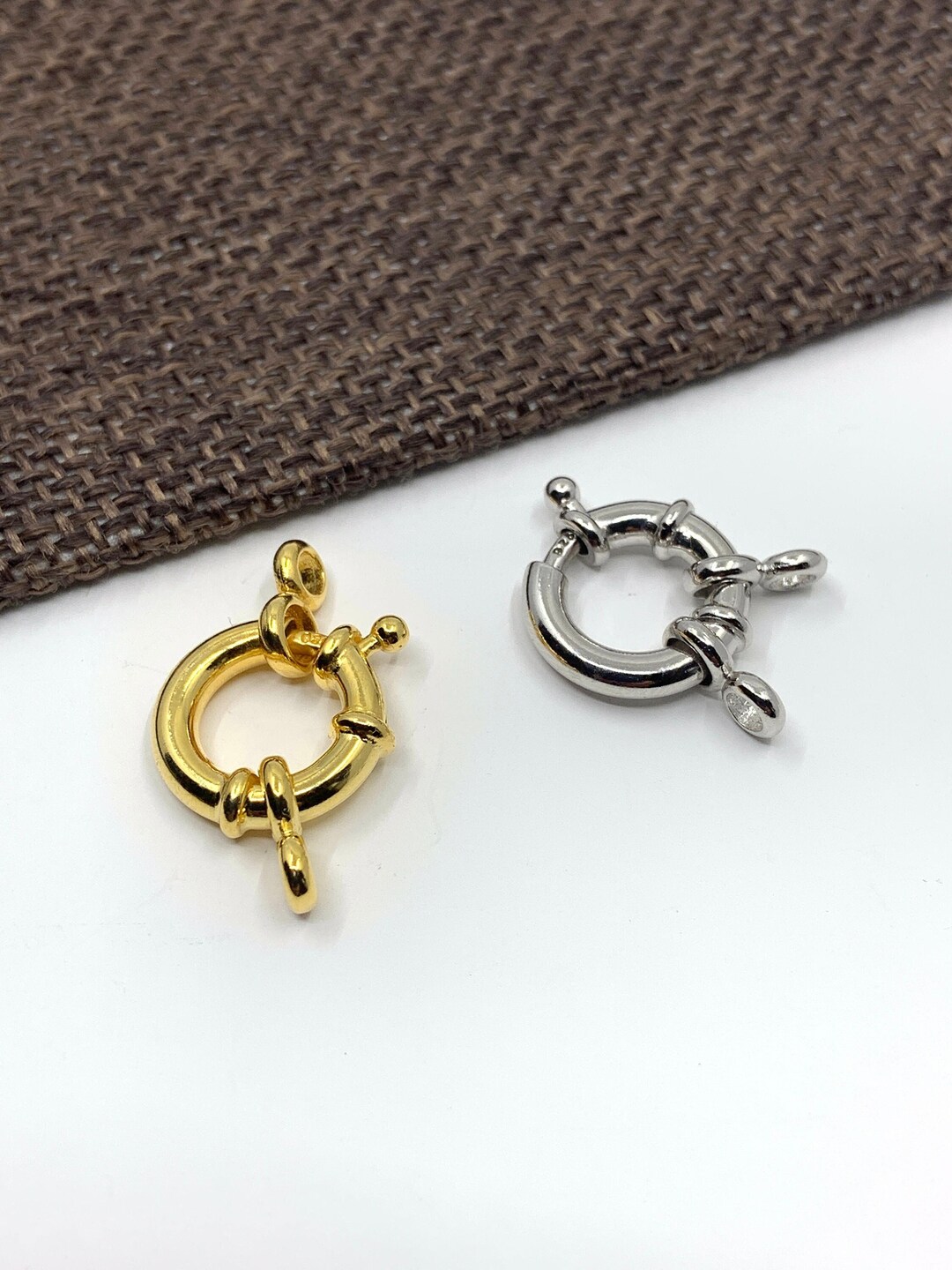 925 Sterling Silver Sailor's Lock, Spring Lock, 13mm, Spring Ring Clasp ...