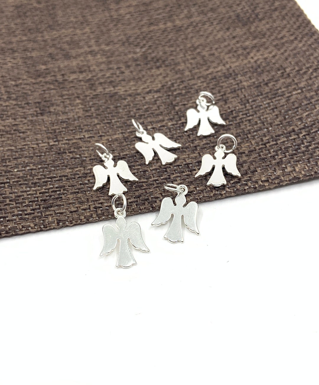 925 Sterling Silver Tiny Angel Charm, Christian Charm, Religious Charm ...