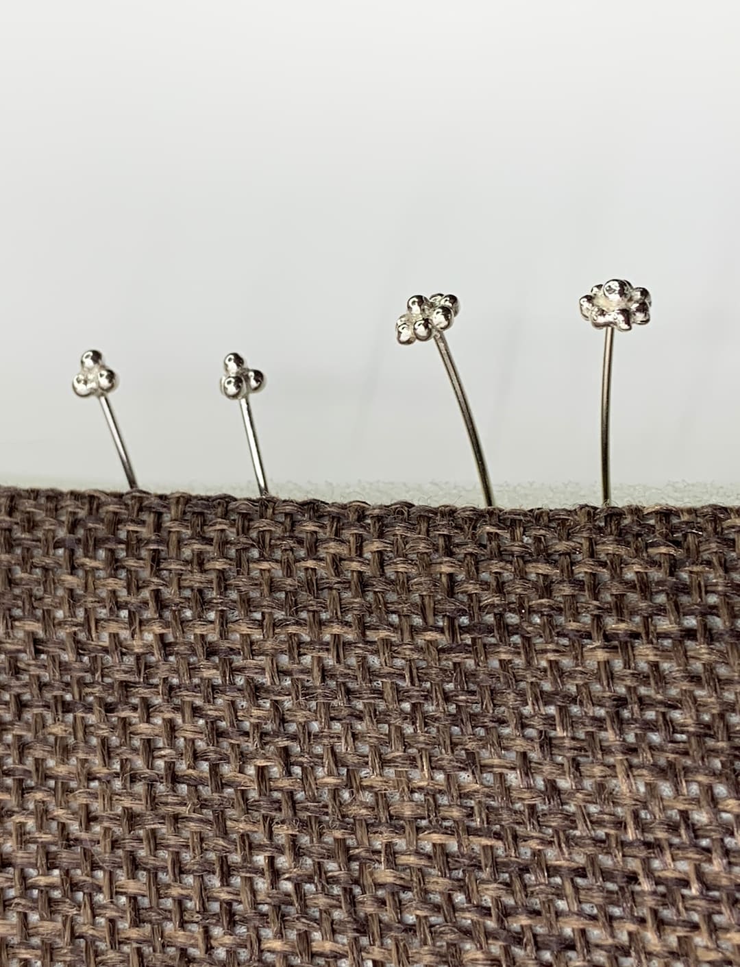 925 Sterling Silver Head Pin, 4 Ball Head Pin, Daisy Head Pins, Earring ...