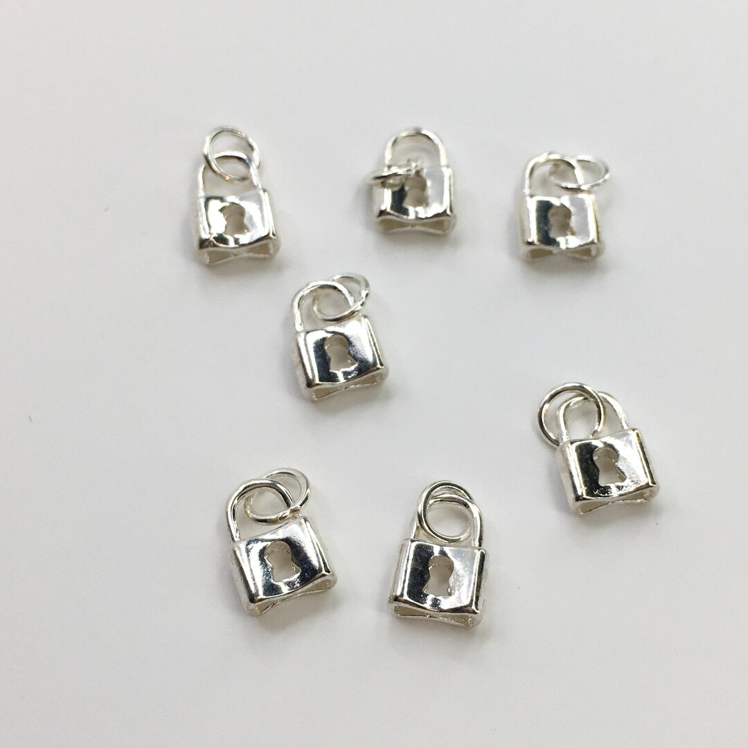 925 Sterling Silver Lock Charm, Lock Necklace Pendant, Padlock Charm ...