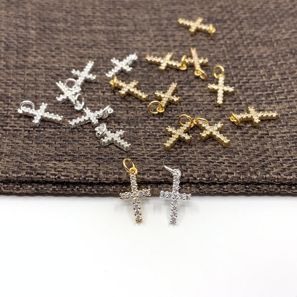 Tiny Cross Charm - Etsy