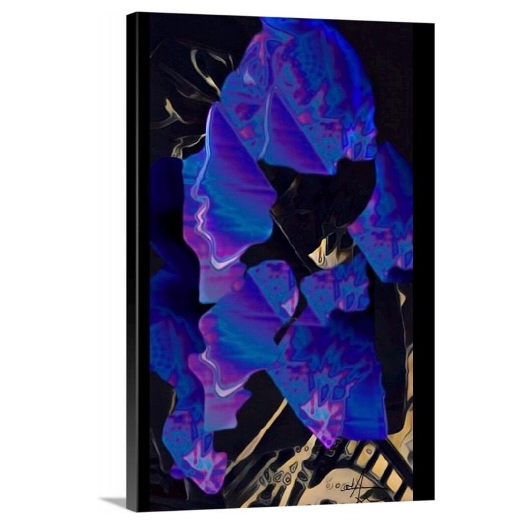 Gift for Anyone/yourself. Original Art 16”x24” Canvas “mujer Morado” - Etsy