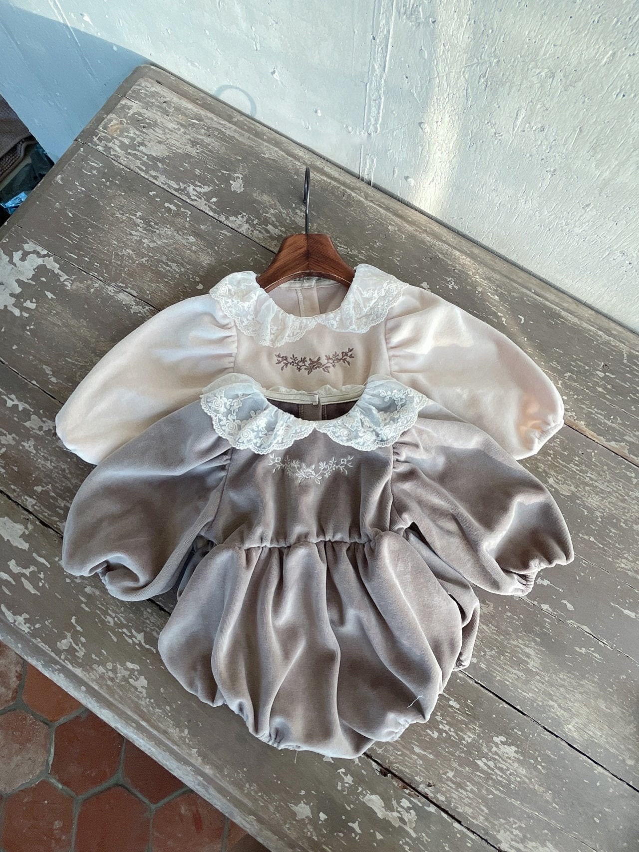 Rosley Romper, Velour Romper, Baby Romper, Baby Girl Romper, Winter ...