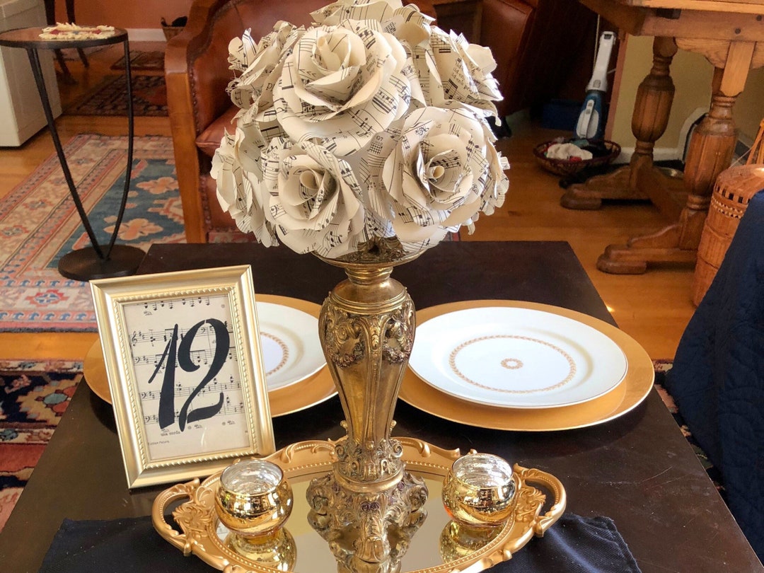 Vintage Sheet Music Centerpieces - Etsy