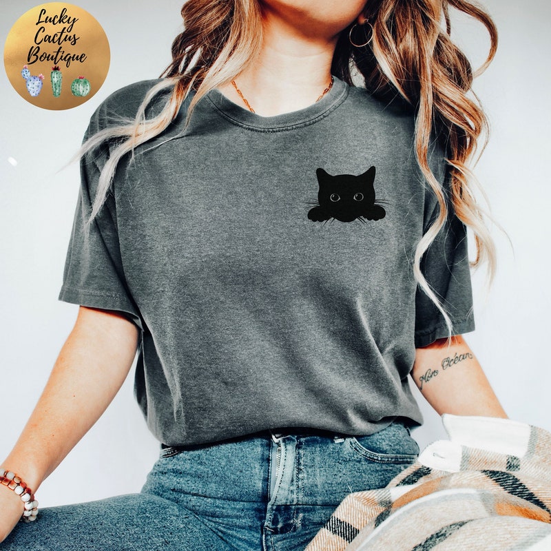 Black Cat Shirt - Etsy