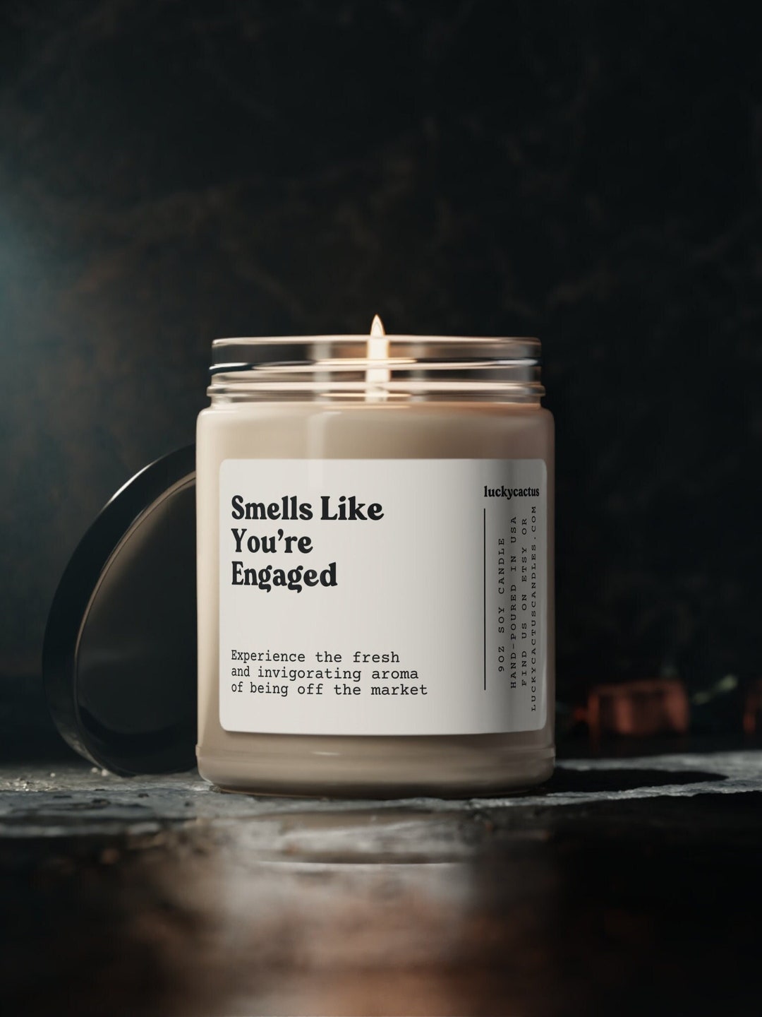 Smells Like You're Engaged Soy Wax Candle, Engagement Gift, Newly ...