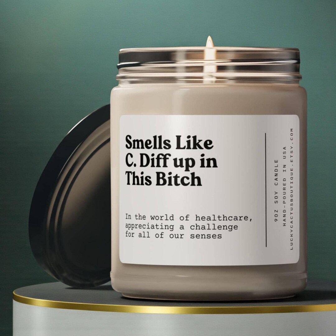 Smells Like C.diff Candle, Funny Nuse Gift, Funny Gift From Healthcare ...