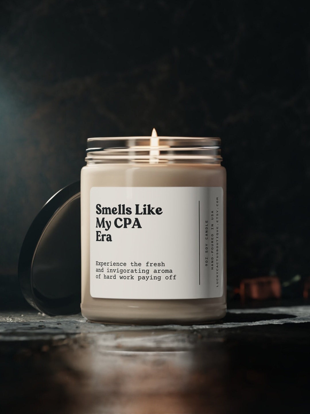 Smells Like You're A CPA Soy Wax Candle, CPA Exam Gift, Certified ...