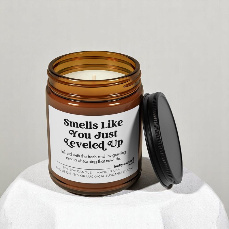 Smells Like You Leveled up Promotion Soy Candle, Funny Promotion Gift ...