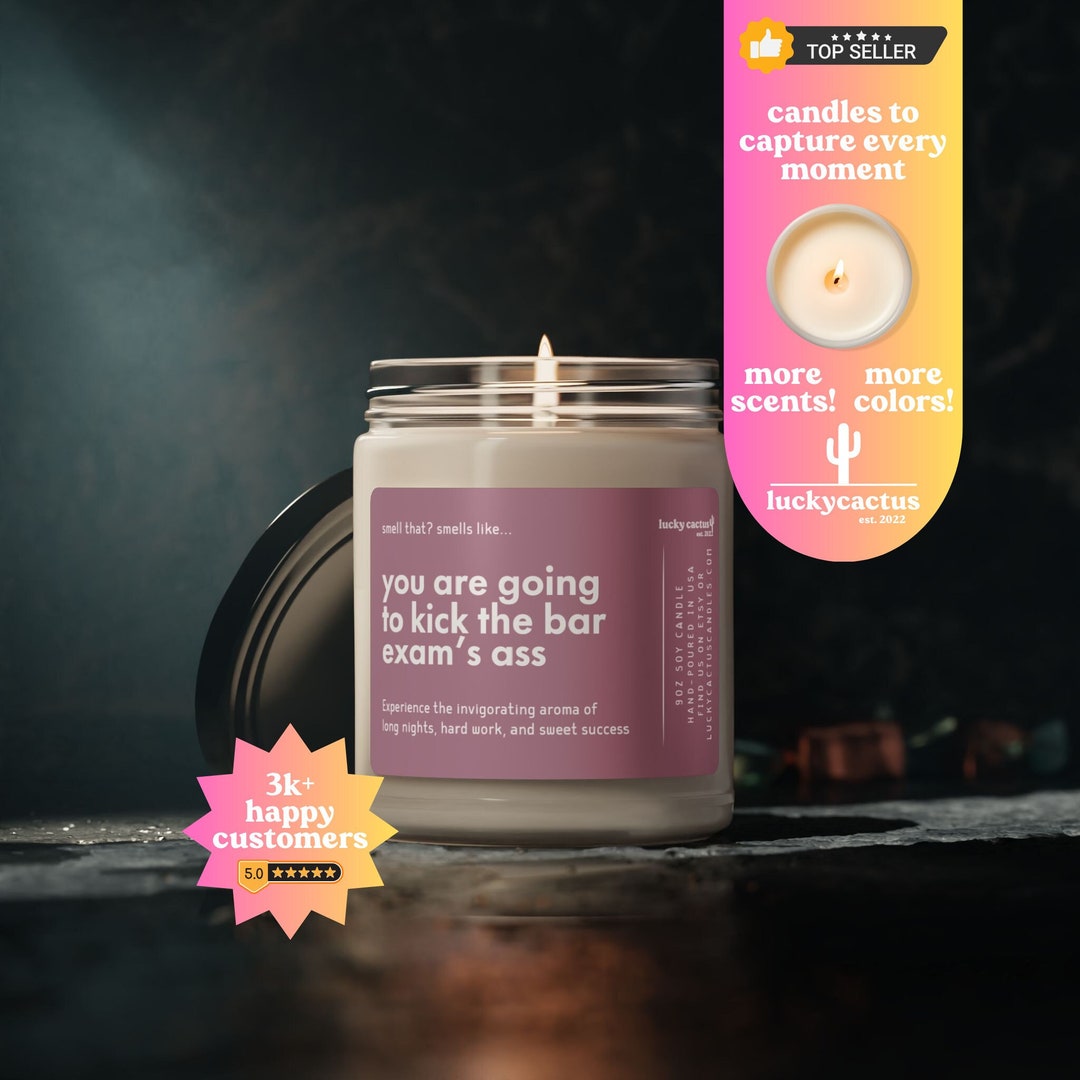 Bar Exam Prep Candle, Law School Graduate Gift, Law School Grad Bar ...