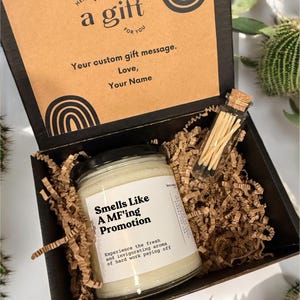 Smells Like A Promotion Soy Wax Candle, Mf'ing Promotion, Promotion ...