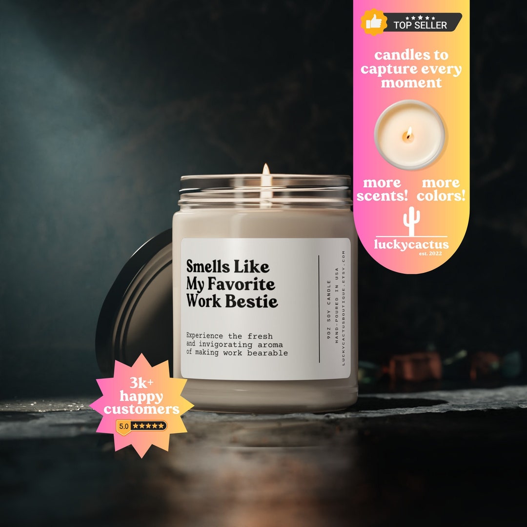 Smells Like My Favorite Co-worker Candle, Gift for Coworker Work Bestie ...