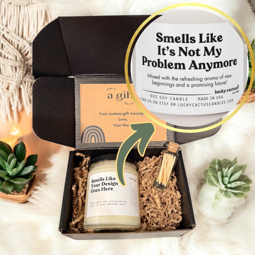 Personalized Retirement Gift Box, Happy Retirement Candle, Custom ...