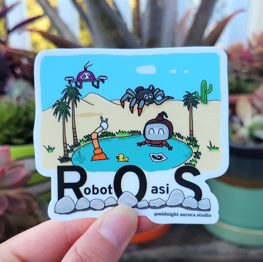 ROS - Robot Oasis | Matte Vinyl Sticker | Laptop Sticker | Tumbler ...
