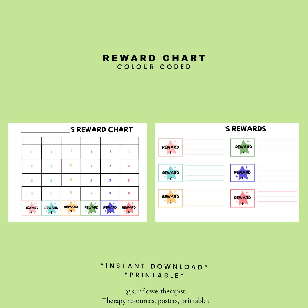 Printable Reward Chart, Printable/instant Download for Children ...