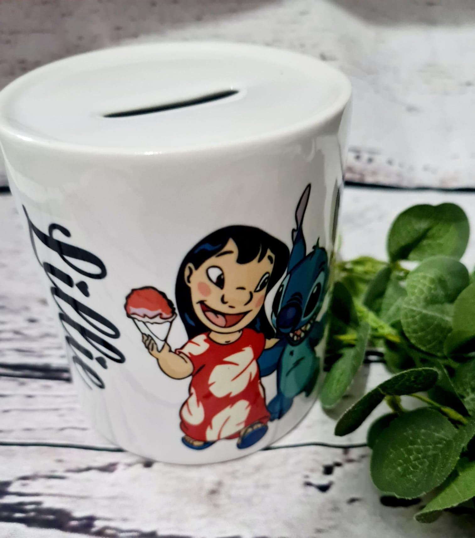 Personalised Lilo and Stitch stitch Money Box Ceramic Piggy - Etsy