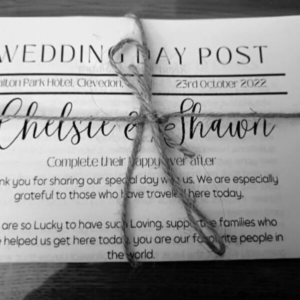 Order of Service Wedding Template - Etsy UK