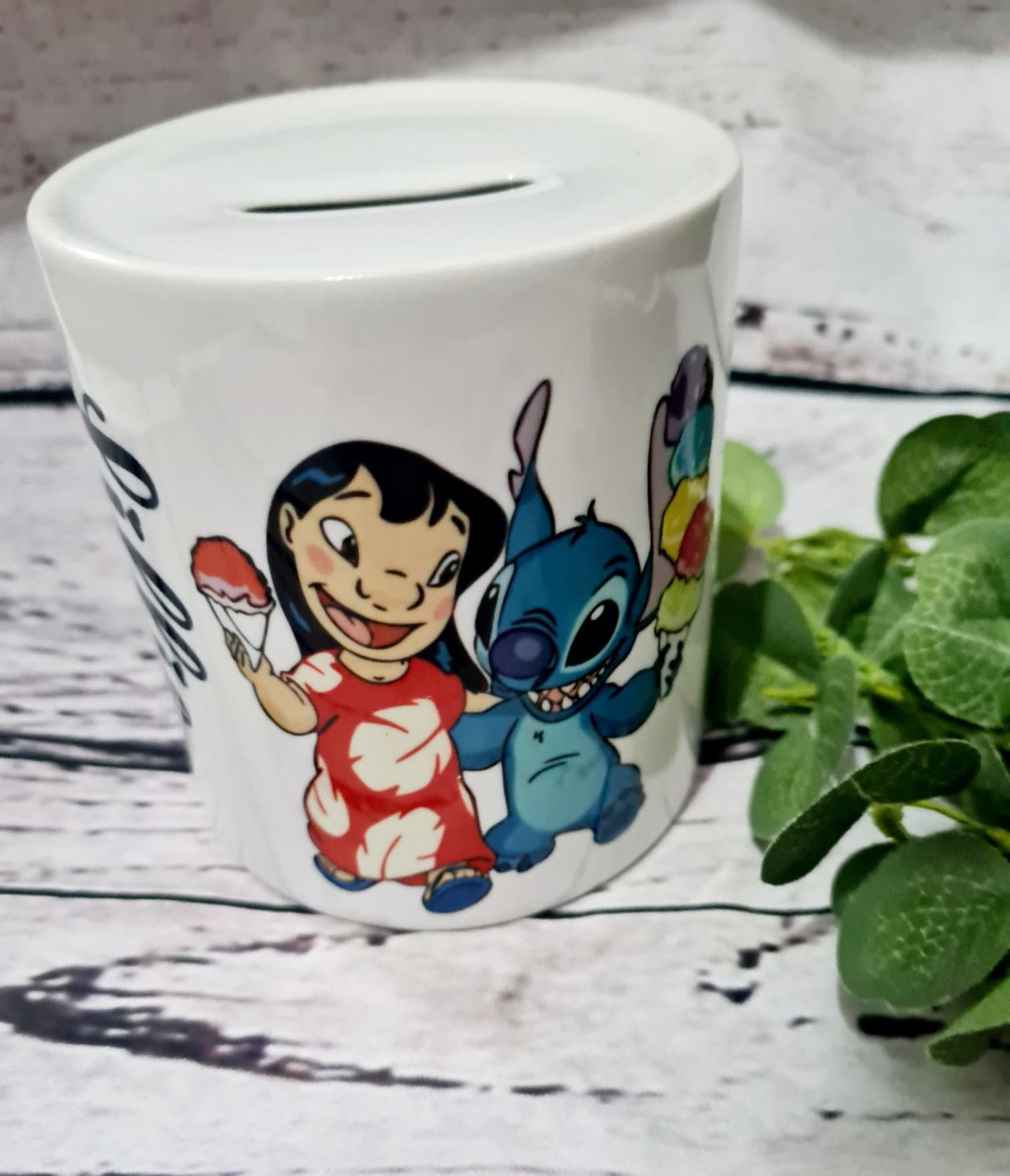 Personalised Lilo and Stitch stitch Money Box Ceramic Piggy - Etsy