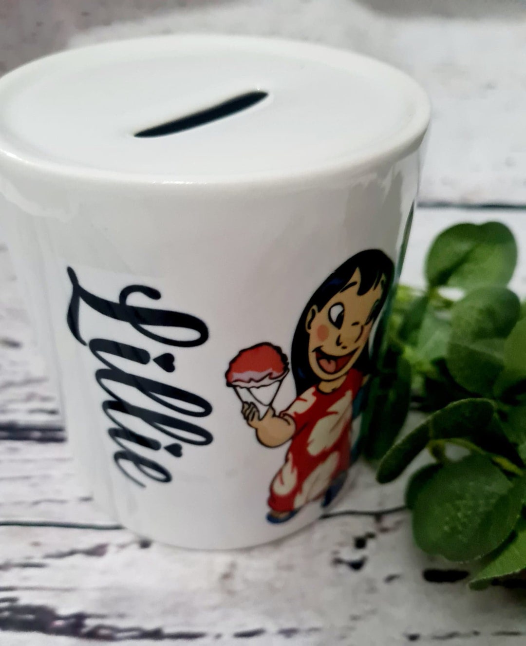 Personalised Lilo and Stitch stitch Money Box Ceramic Piggy - Etsy
