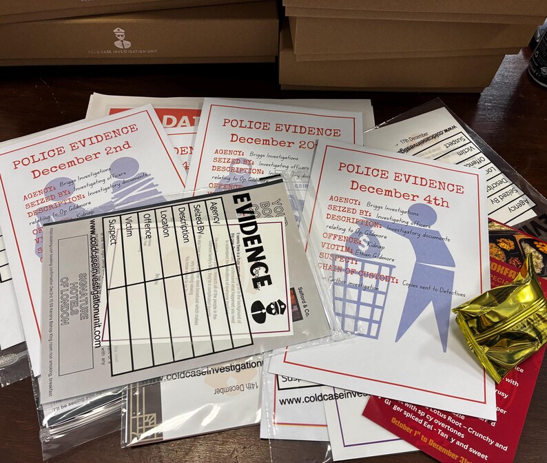Murder Investigation Advent Calendar – Christmas Detective Game - Etsy