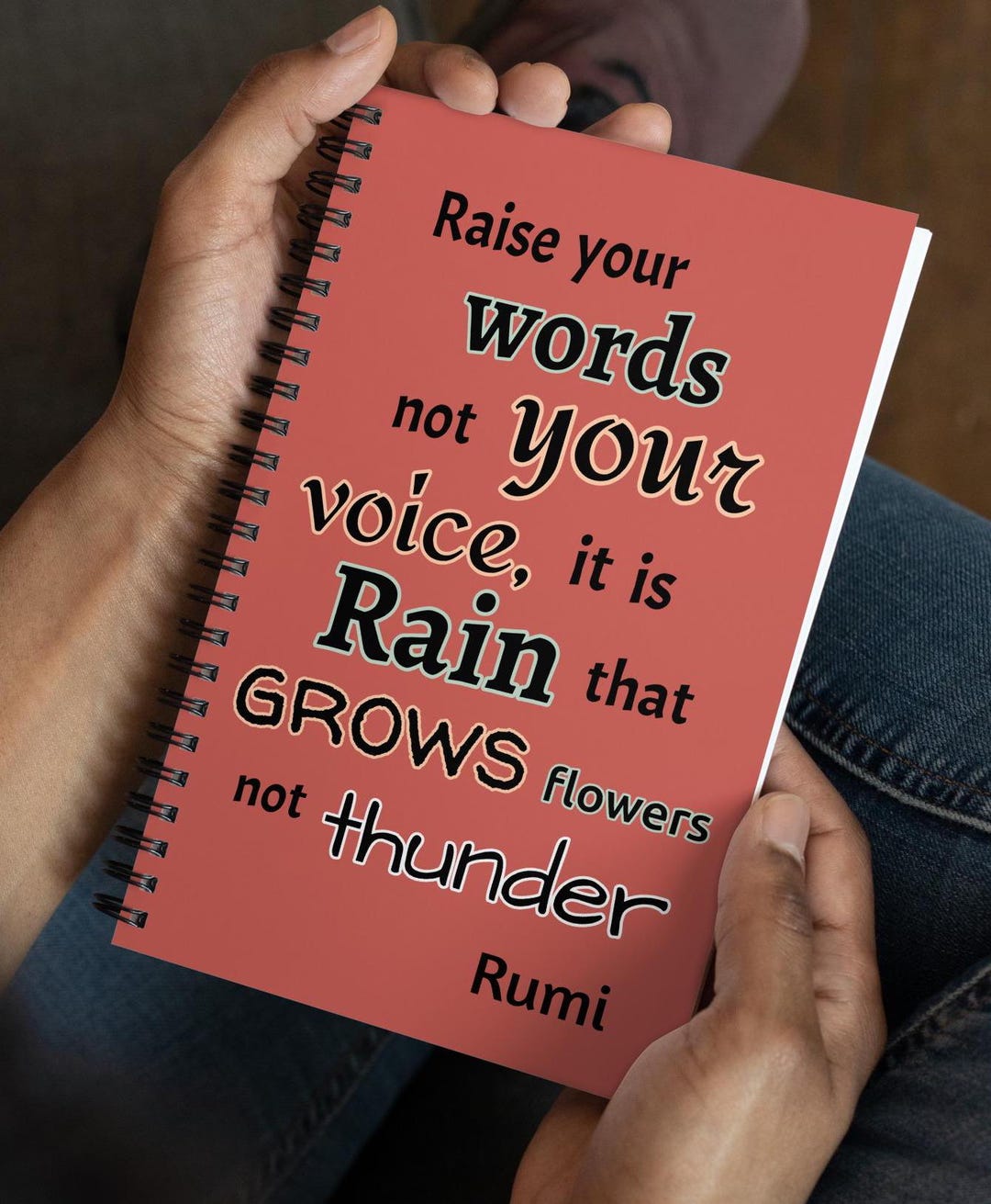 Raise Your Words Rumi Spiral Notebook - Etsy