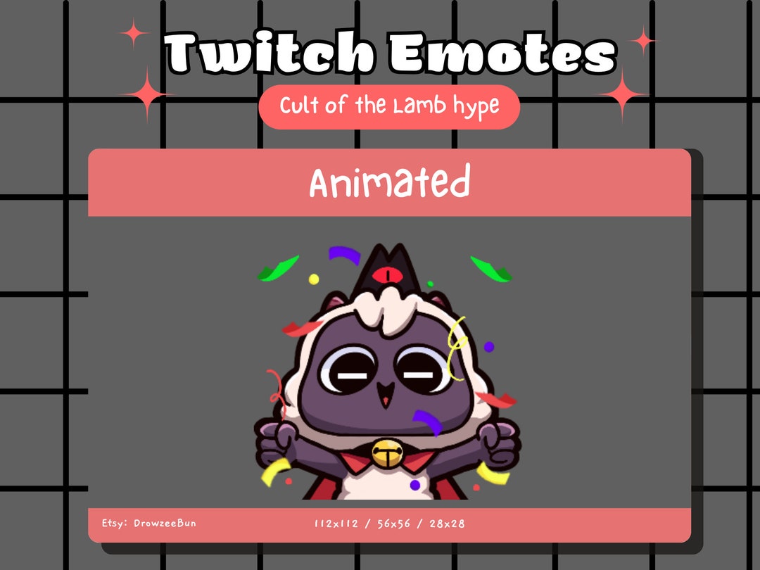 Cult of the Lamb Animated HYPE Emote | Twitch Sub Emotes | Premade ...
