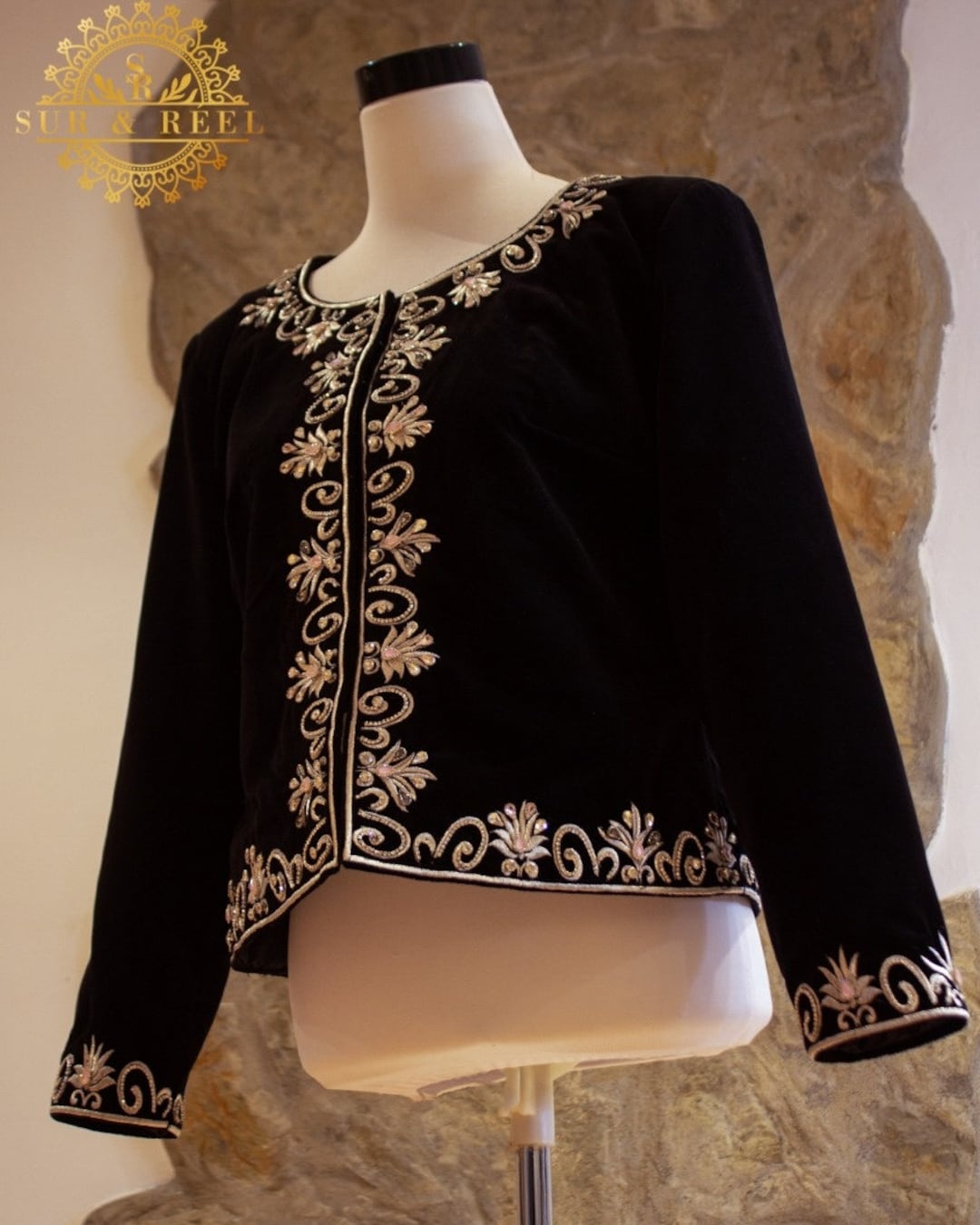 Jacket Karakou Algiers Embroidery in Silver Thread and Beading - Etsy ...